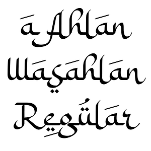 a Ahlan Wasahlan Regular - Free fonts on creazilla.com