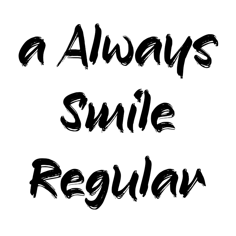 a Always Smile Regular font - Free fonts on Creazilla | Creazilla