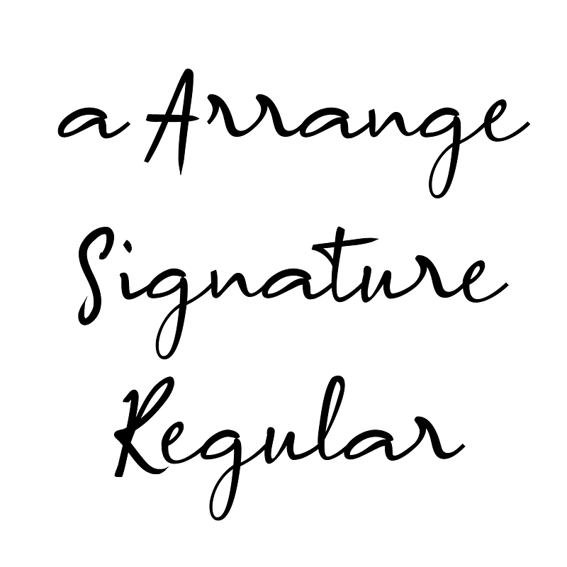 a Arrange Signature Regular - Free fonts on creazilla.com