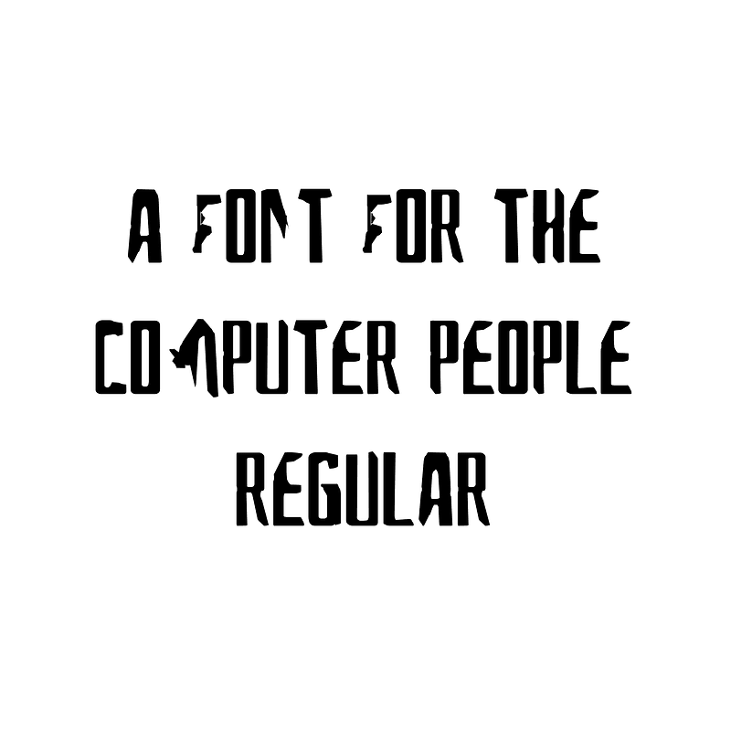 A Font For The Computer People Regular - Free fonts on creazilla.com