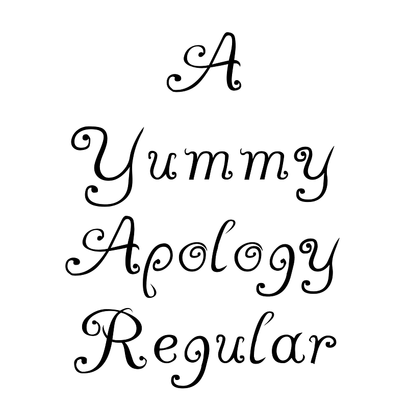 A Yummy Apology Regular font - Free fonts on Creazilla | Creazilla