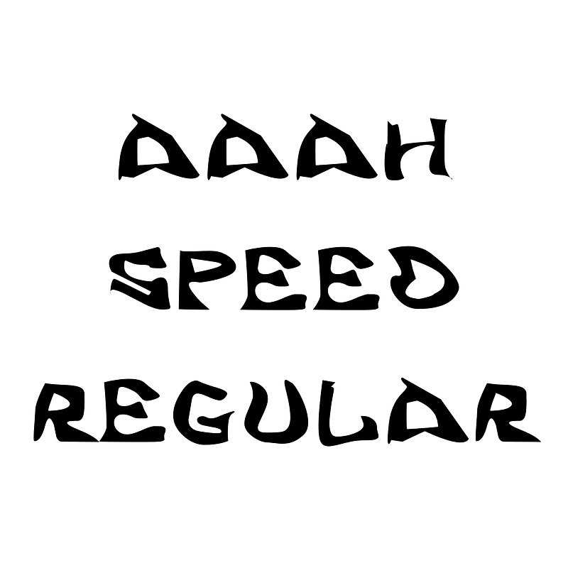 Aaah Speed Regular - Free fonts on creazilla.com