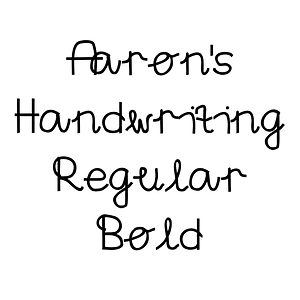 Aaron's Handwriting Regular Bold - Free fonts on creazilla.com