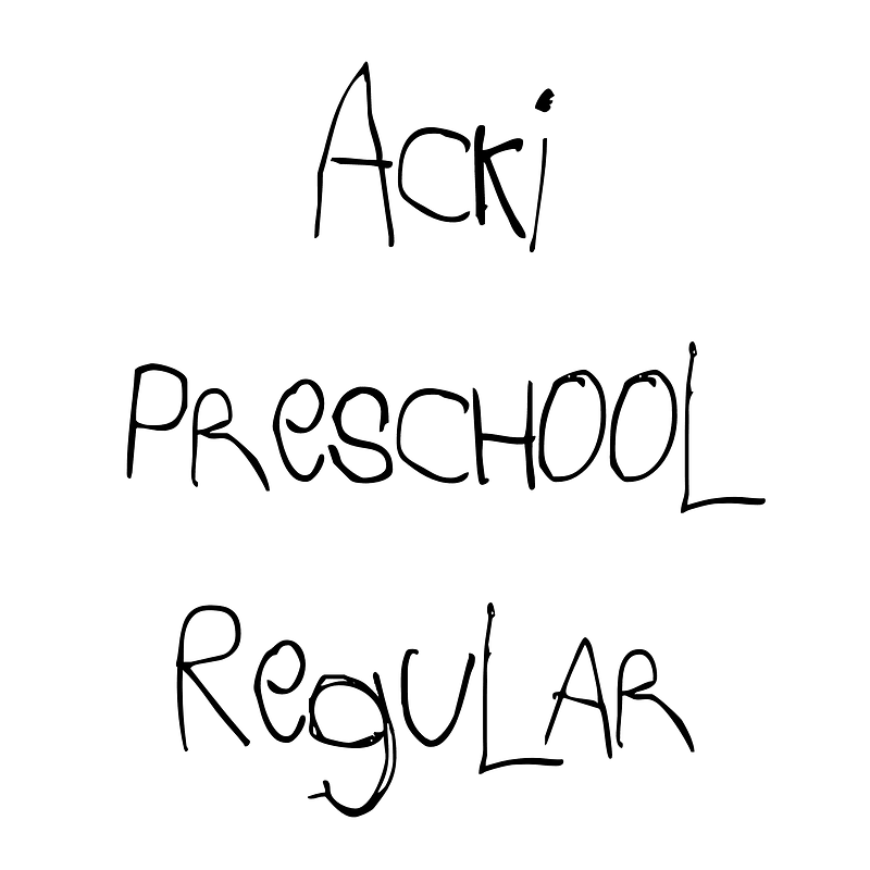 Acki Preschool Regular - Free fonts on creazilla.com