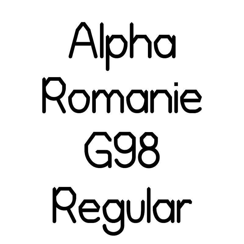 Alpha Romanie G98 Regular | Creazilla