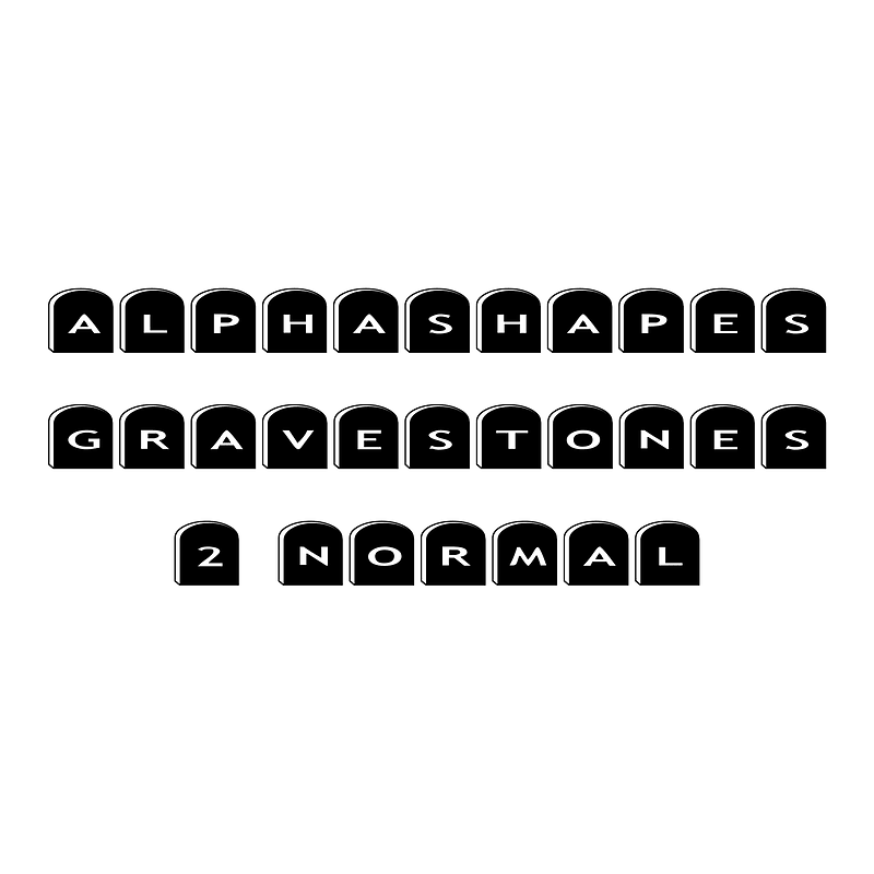 AlphaShapes gravestones 2 Normal font - Free fonts on Creazilla | Creazilla