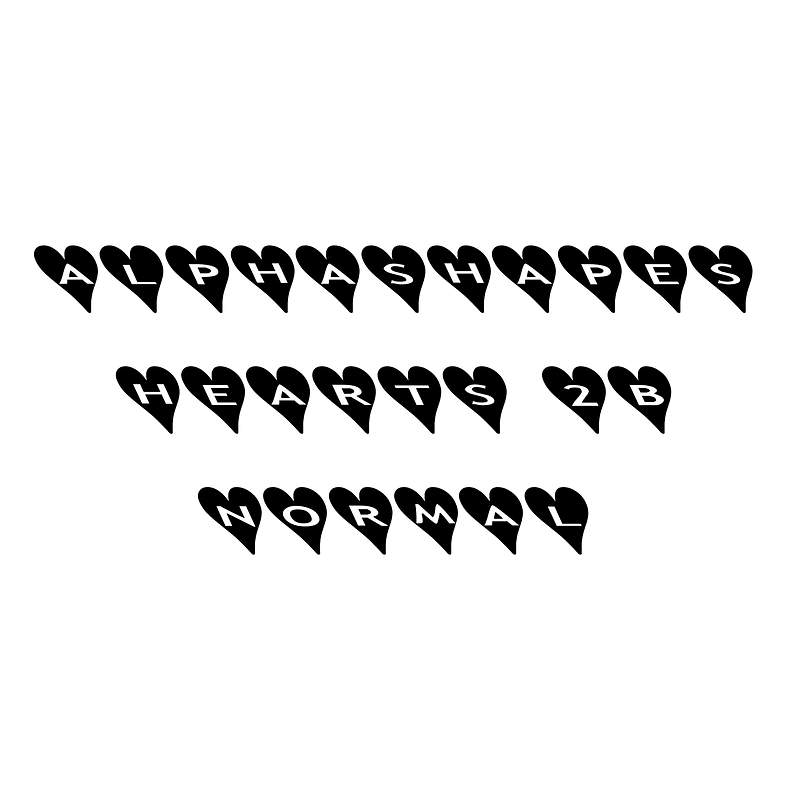AlphaShapes hearts 2b Normal - Free fonts on creazilla.com