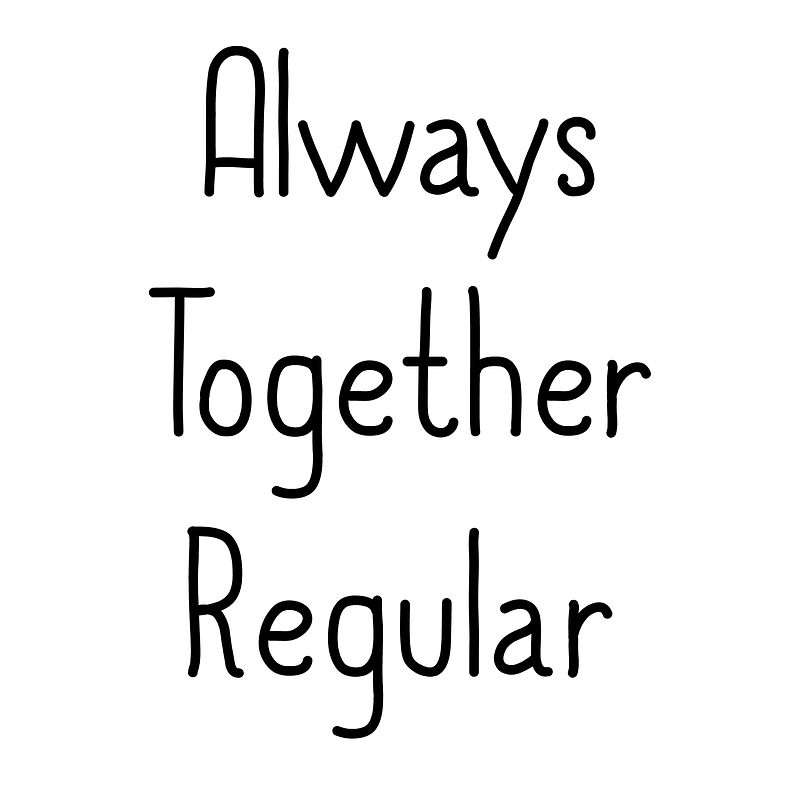 Always Together Regular font - Free fonts on Creazilla | Creazilla