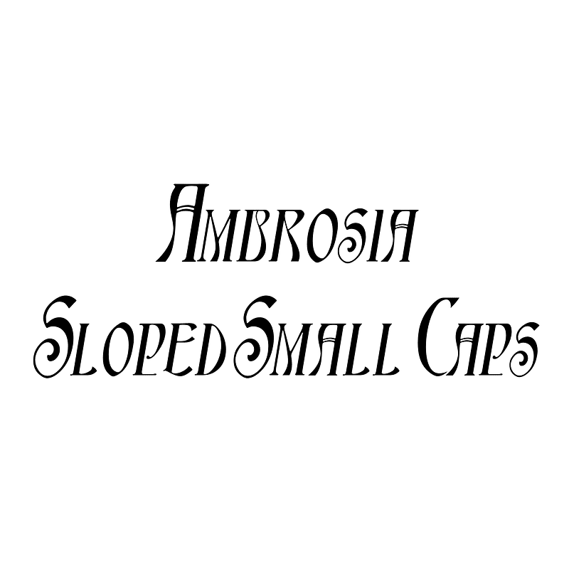 Ambrosia SlopedSmallCaps font - Free fonts on Creazilla | Creazilla