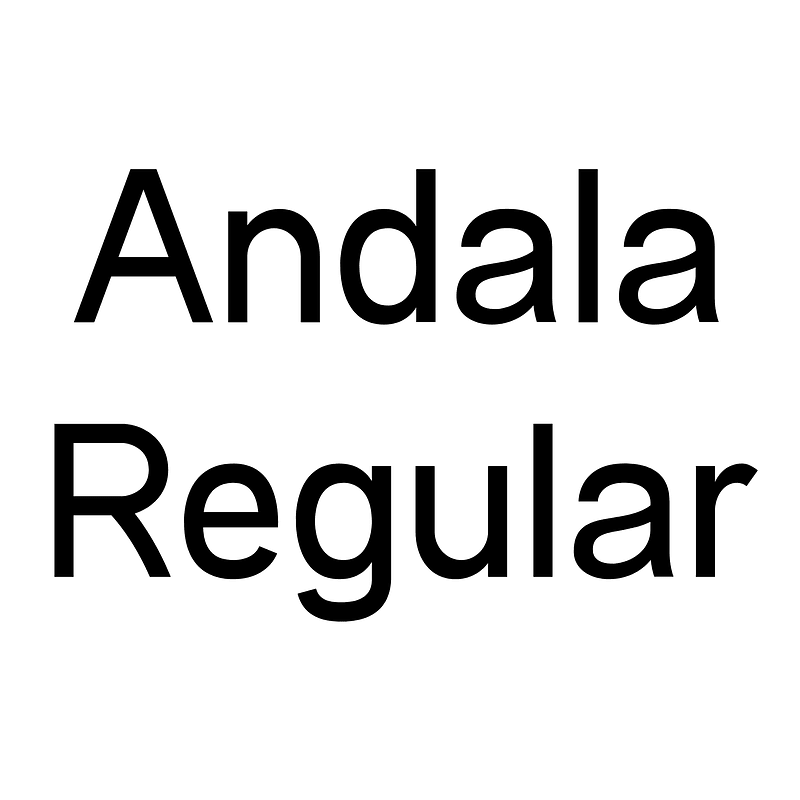 Andala Regular font - Free fonts on Creazilla | Creazilla
