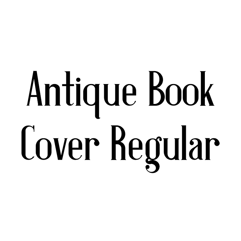 Antique Book Cover Regular - Free fonts on creazilla.com