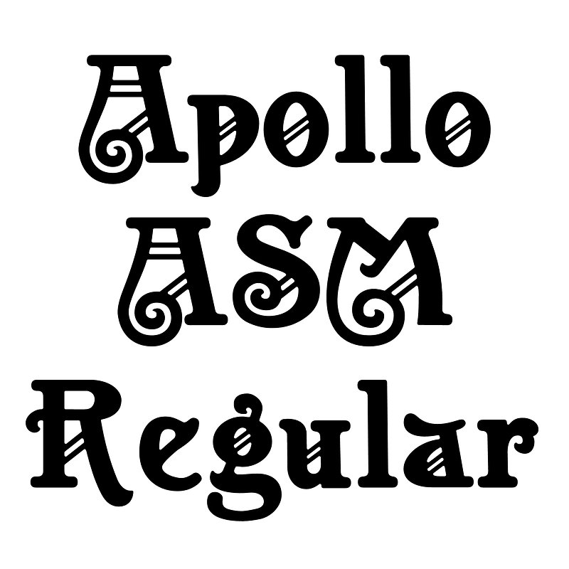 Apollo ASM Regular font - Free fonts on Creazilla | Creazilla