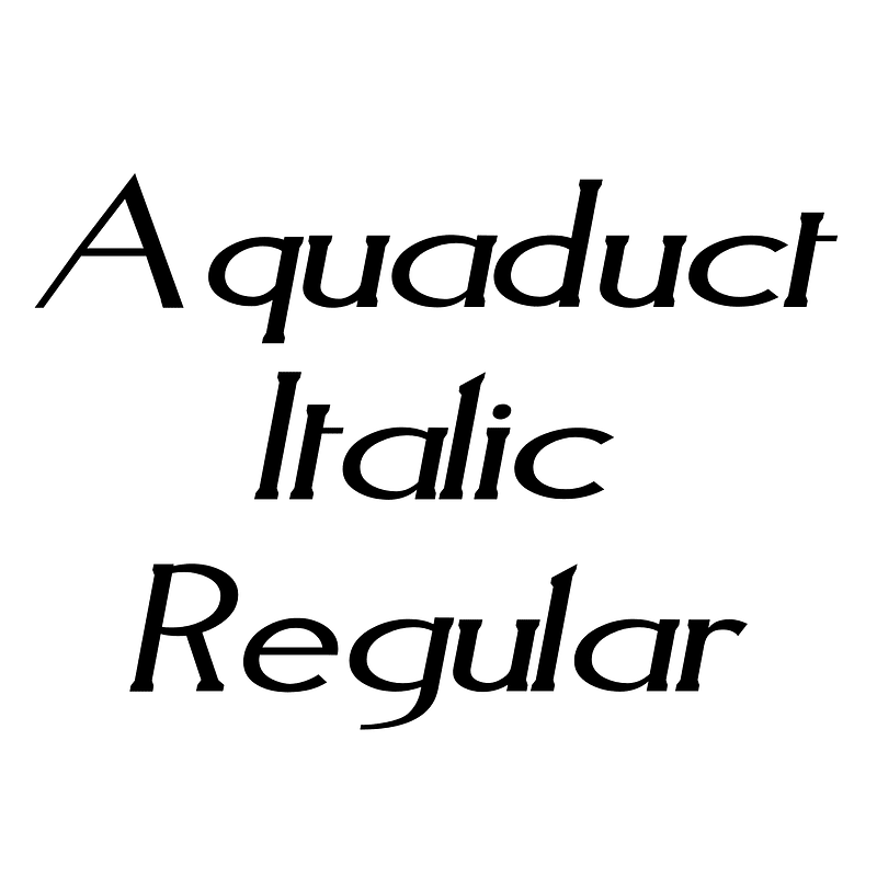 Aquaduct Italic Regular | Creazilla