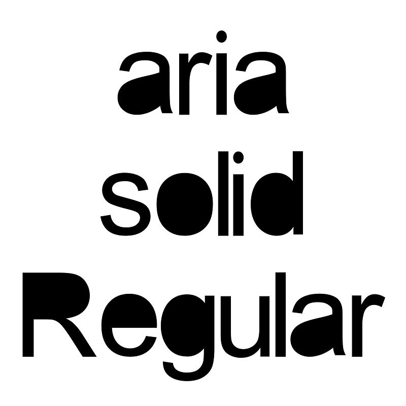 aria solid Regular - Free fonts on creazilla.com