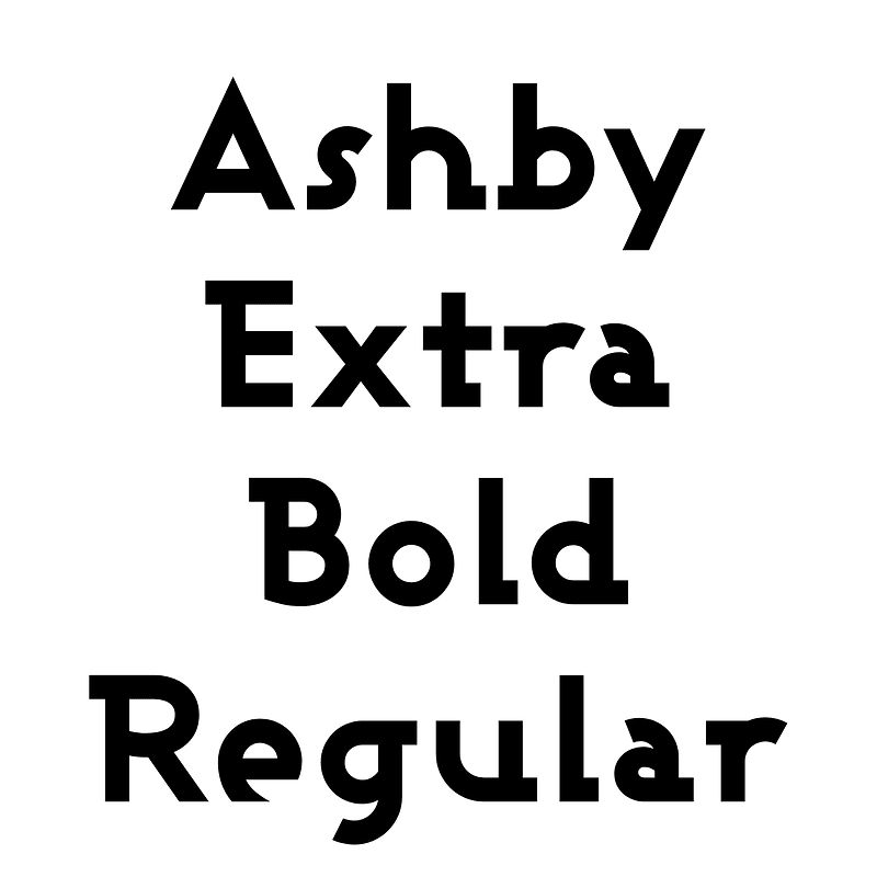 Ashby Extra Bold Regular - Free fonts on creazilla.com