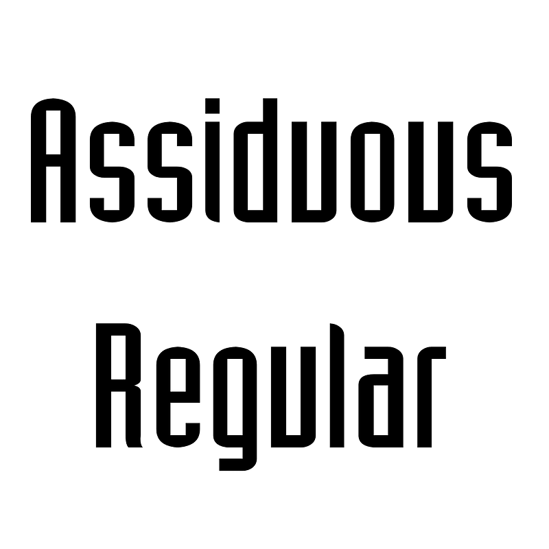 Assiduous Regular font - Free fonts on Creazilla | Creazilla