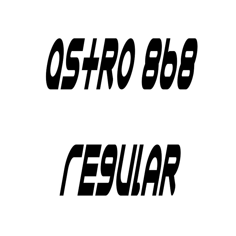 Astro 868 Regular - Free fonts on creazilla.com