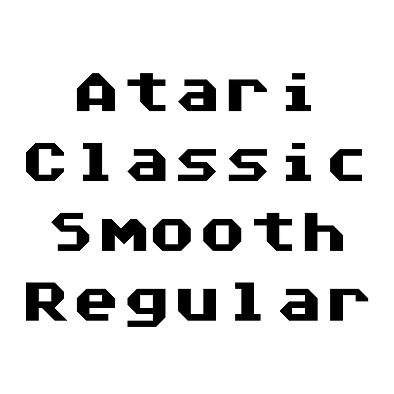 Atari Classic Smooth Regular font - Free fonts on Creazilla | Creazilla