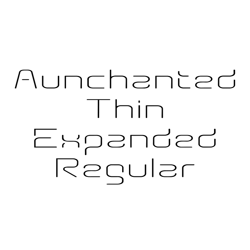 Aunchanted Thin Expanded Regular font - Free fonts on Creazilla | Creazilla