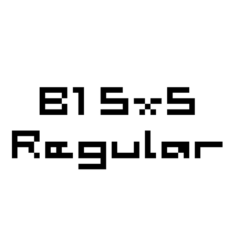 B1 5x5 Regular - Free fonts on creazilla.com