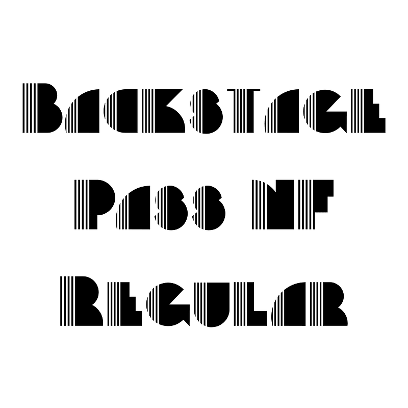 Backstage Pass NF Regular - Free fonts on creazilla.com