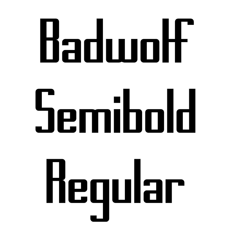 Badwolf Semibold Regular | Creazilla