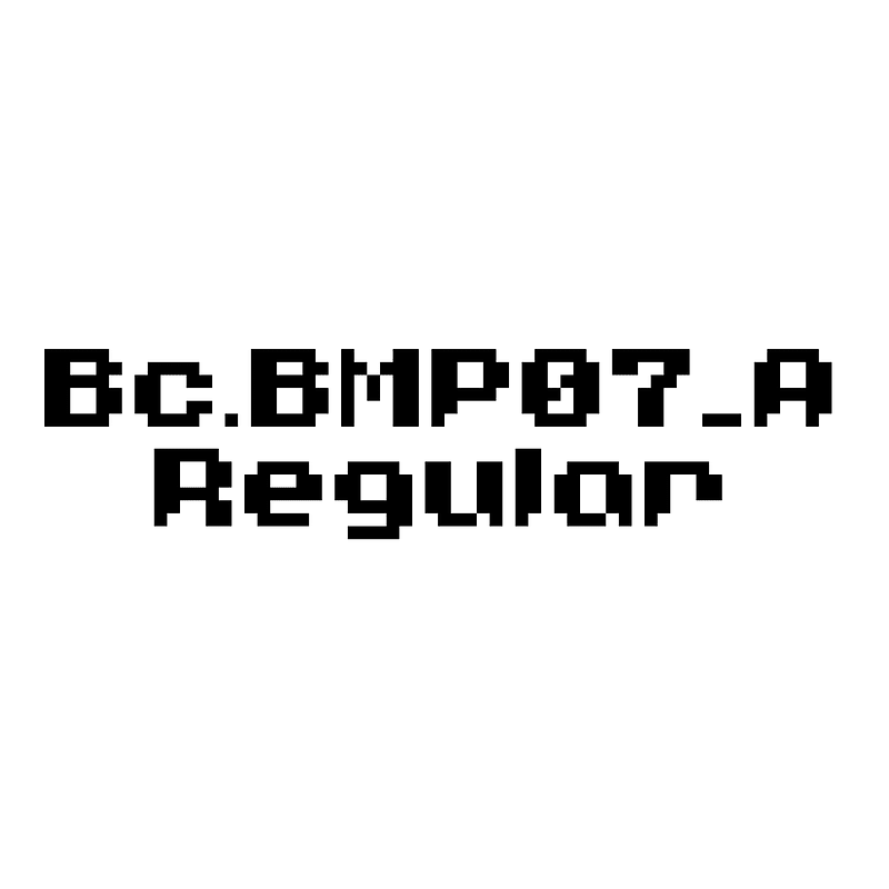 Bc.BMP07_A Regular font - Free fonts on Creazilla | Creazilla