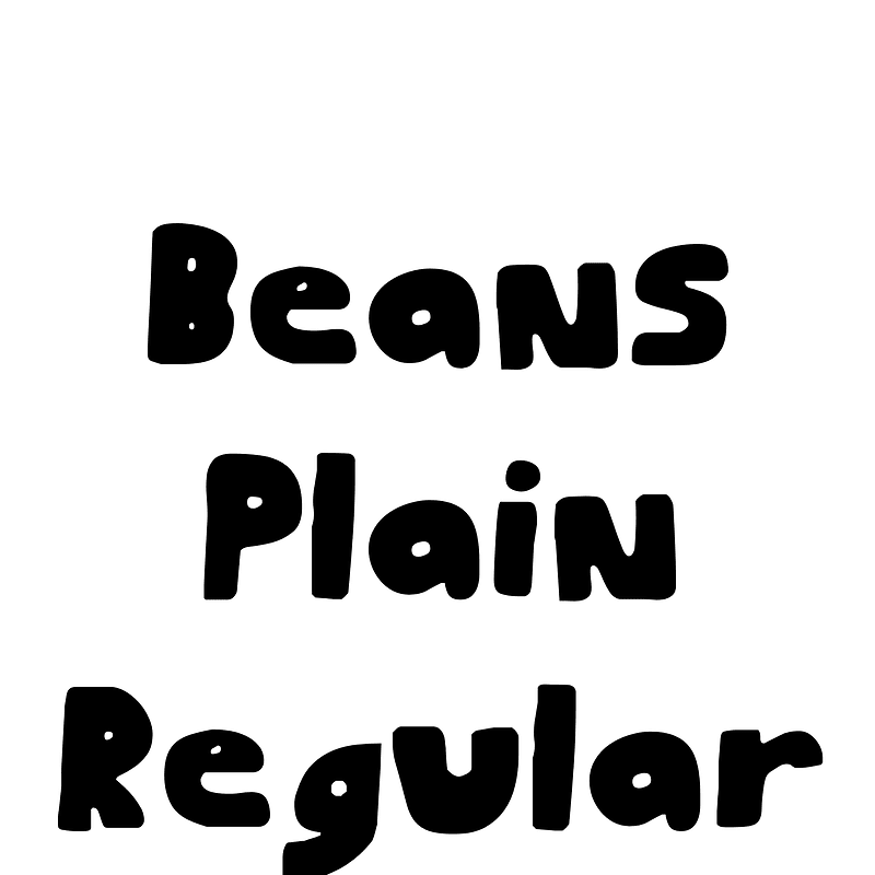 Beans Plain Regular | Creazilla