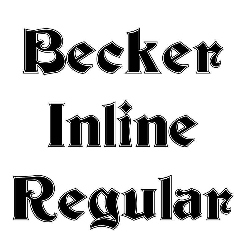 Becker Inline Regular - Free fonts on creazilla.com