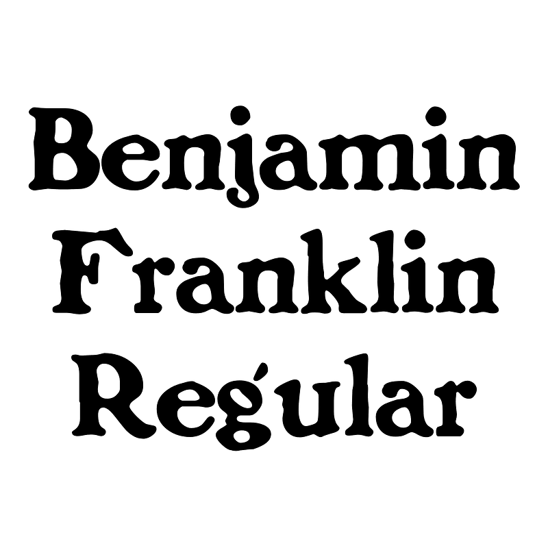 Benjamin Franklin Regular - Free fonts on creazilla.com