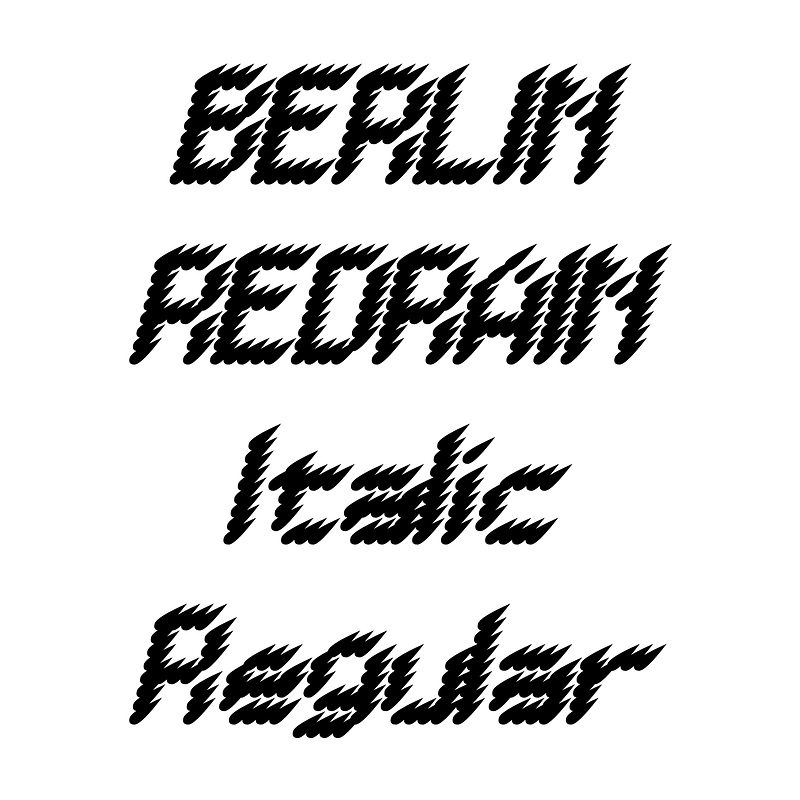 BERLIN REDRAIN Italic Regular | Creazilla