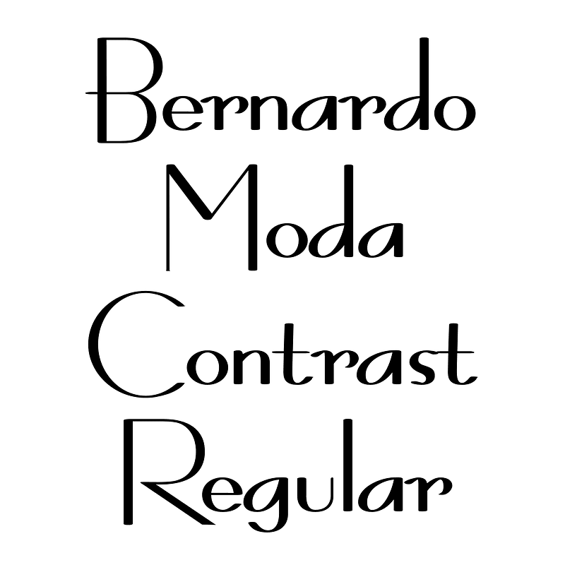 Bernardo Moda Contrast Regular - Free fonts on creazilla.com