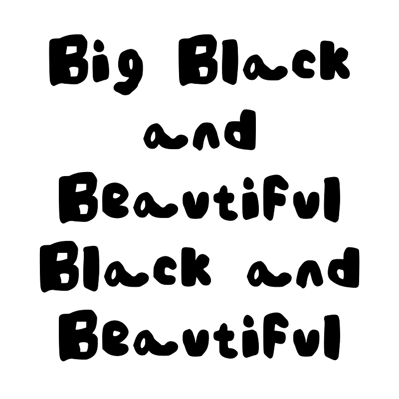 Big Black and Beautiful Black and Beautiful - Free fonts on creazilla.com