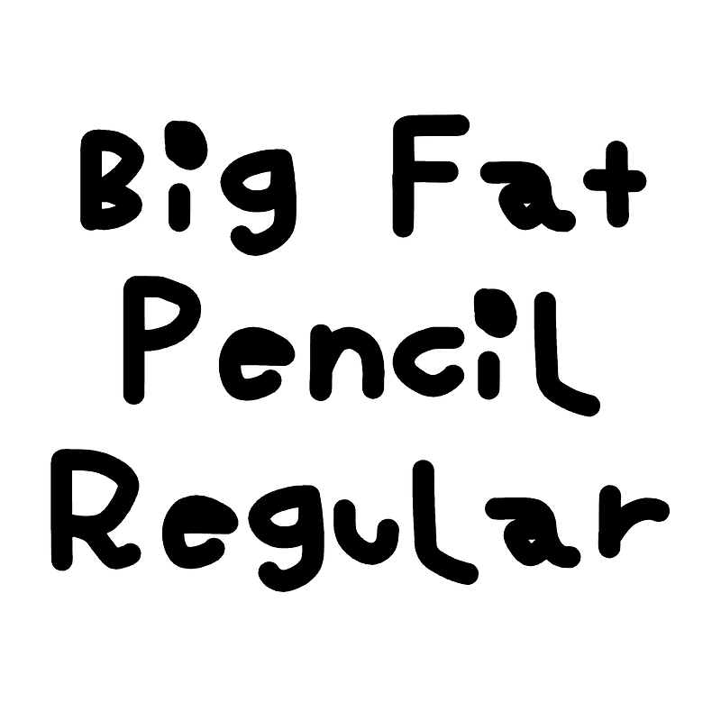 Big Fat Pencil Regular - Free fonts on creazilla.com