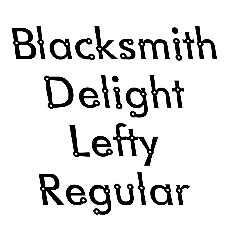 Blacksmith Delight Lefty Regular font - Free fonts on Creazilla | Creazilla