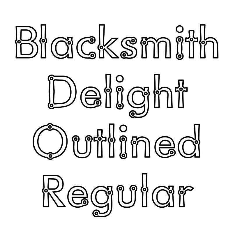 Blacksmith Delight Outlined Regular font - Free fonts on Creazilla ...