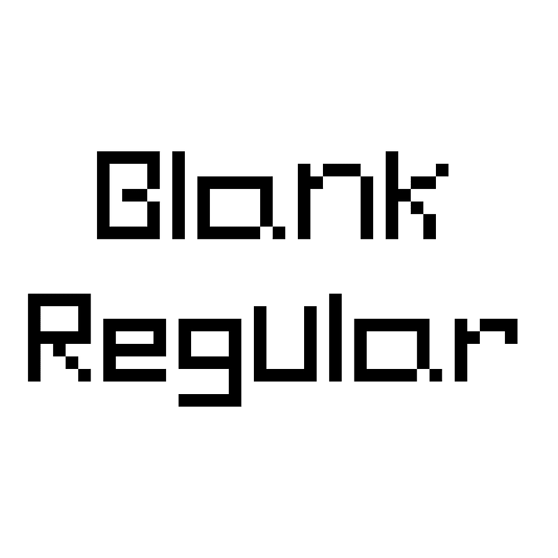 Blank Regular font - Free fonts on Creazilla | Creazilla