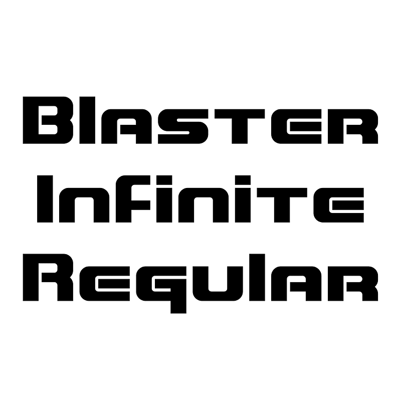 Blaster Infinite Regular - Free fonts on creazilla.com