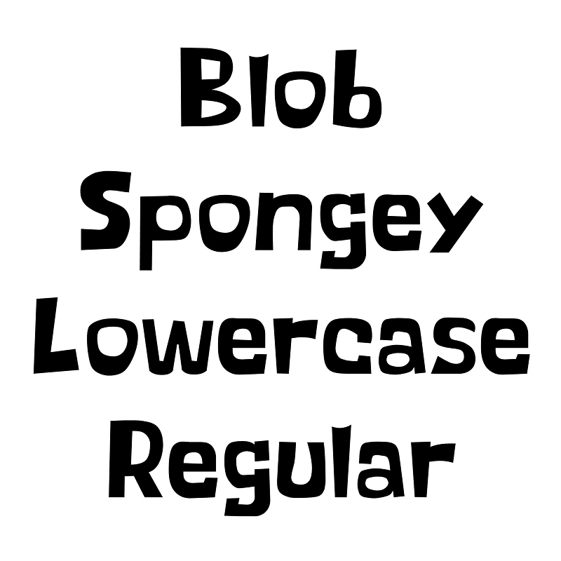 Blob Spongey Lowercase Regular - Free fonts on creazilla.com