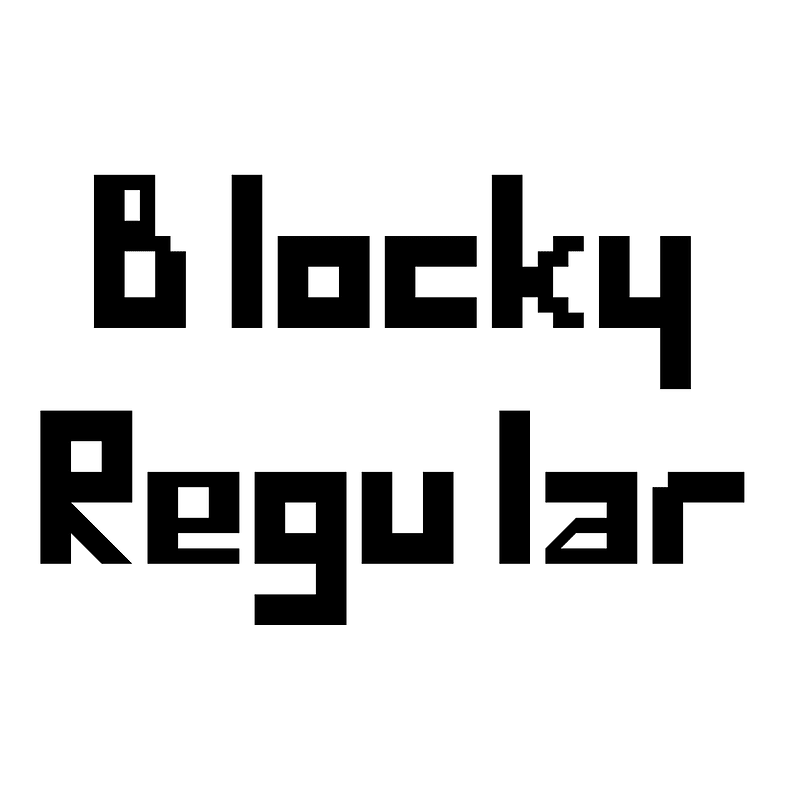 Blocky Regular font - Free fonts on Creazilla | Creazilla