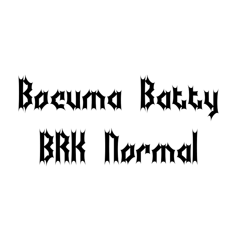 Bocuma Batty BRK Normal - Free fonts on creazilla.com