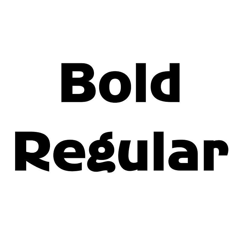 Bold Regular | Creazilla
