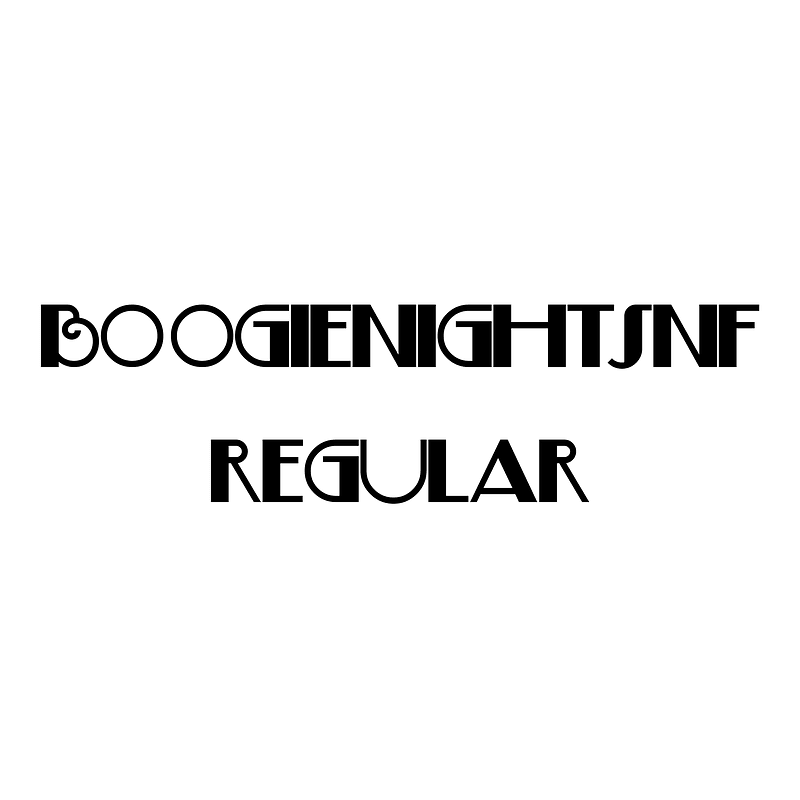 BoogieNightsNF Regular font - Free fonts on Creazilla | Creazilla