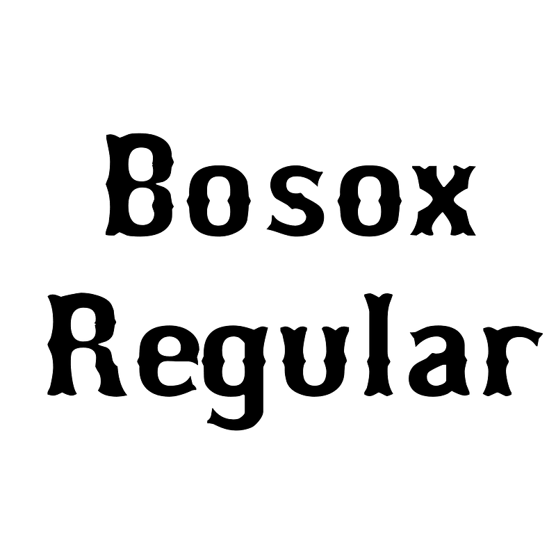 Bosox Regular font - Free fonts on Creazilla | Creazilla