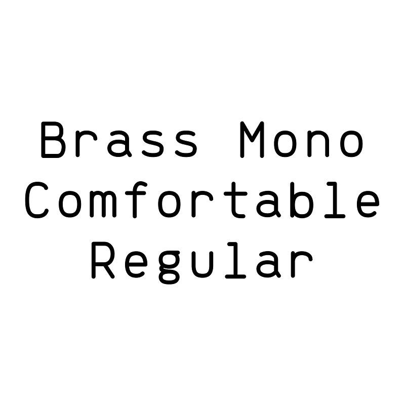 Brass Mono Comfortable Regular | Creazilla