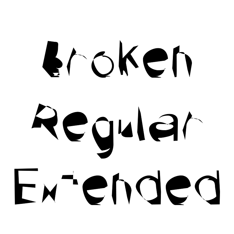 Broken Regular Extended font - Free fonts on Creazilla | Creazilla