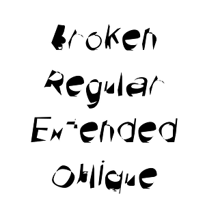 Broken Regular Extended font - Free fonts on Creazilla | Creazilla