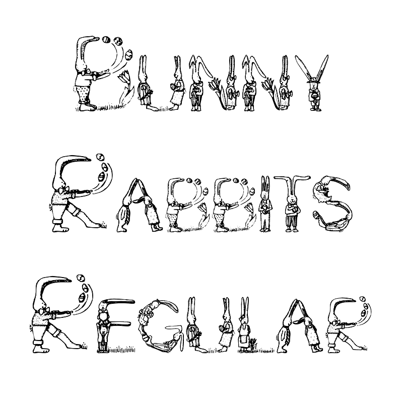 Bunny Rabbits Regular - Free fonts on creazilla.com