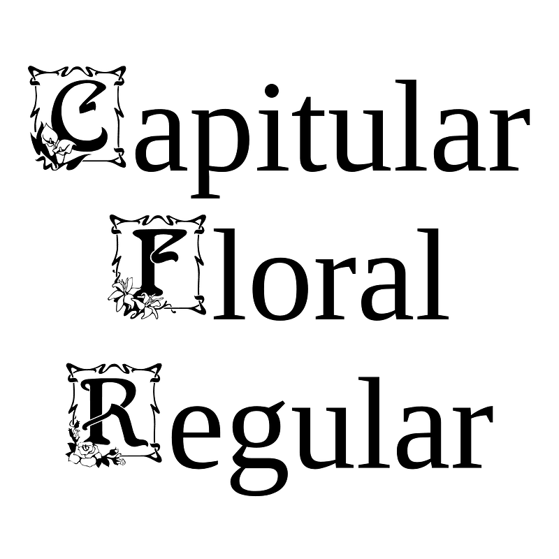 Capitular Floral Regular - Free fonts on creazilla.com