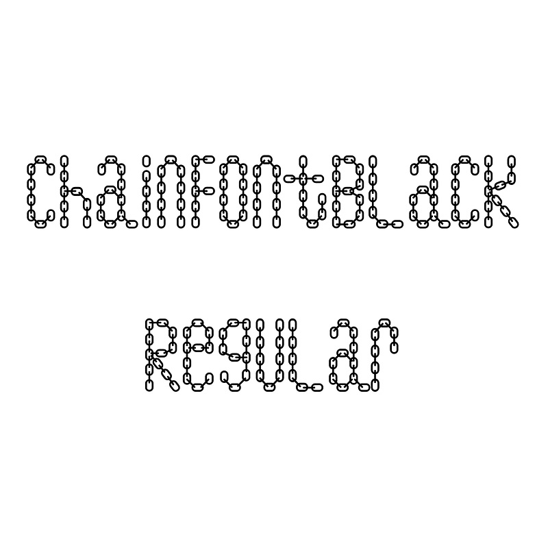 ChainFontBlack Regular font - Free fonts on Creazilla | Creazilla